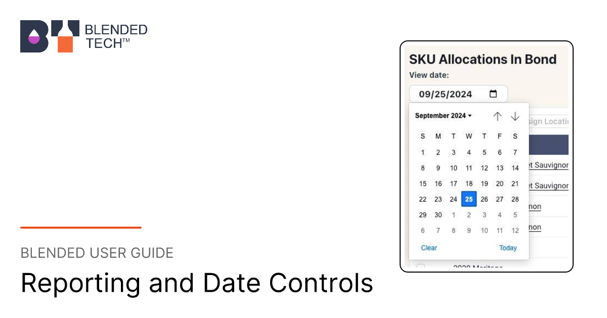 Reporting and Date Controls | Blended User Guide