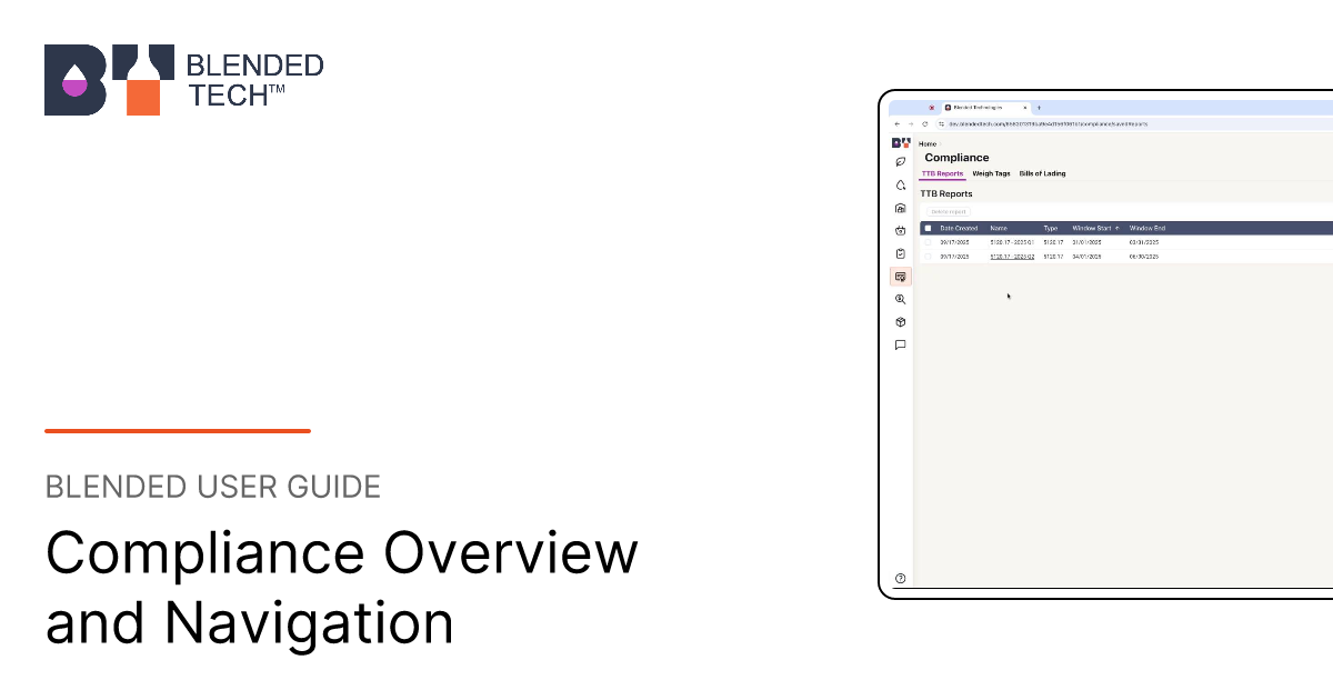 Compliance Overview and Navigation | Blended User Guide