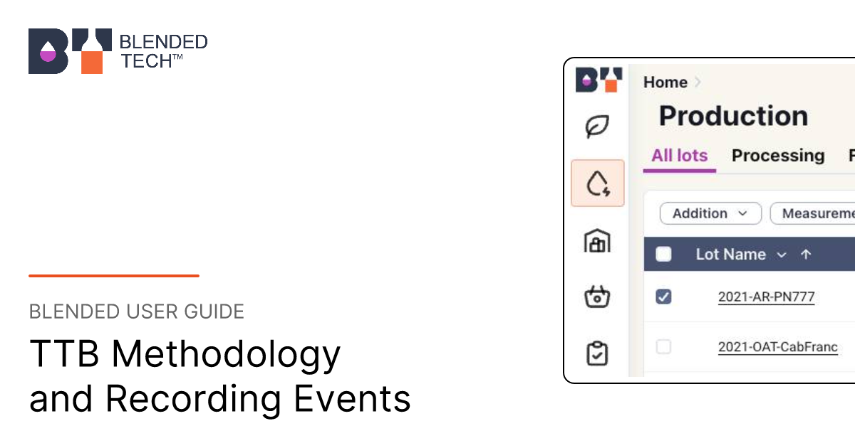 TTB Methodology and Recording Events | Blended User Guide