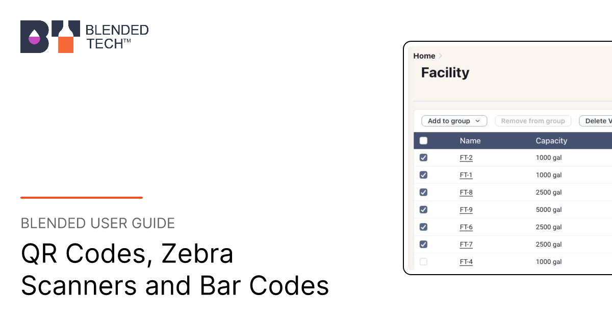 QR Codes, Zebra Scanners and Bar Codes | Blended User Guide
